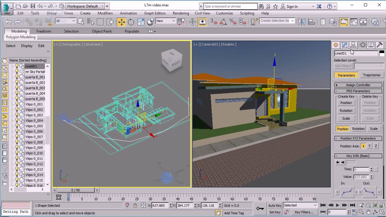 3dsMax 05 Animación, key, auto key, frames, path constraint - YouTube