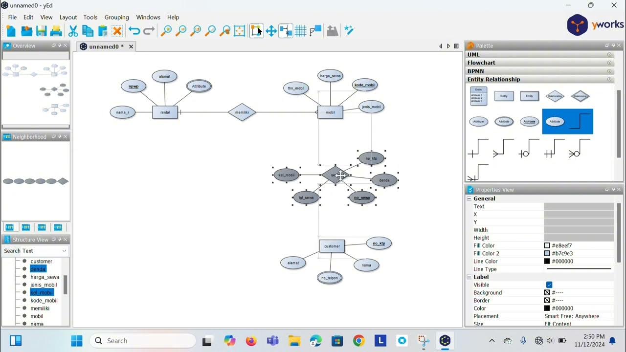 Membuat ERD dan EERD menggunakan yEd Graph Editor dan Mysql Workbench - YouTube