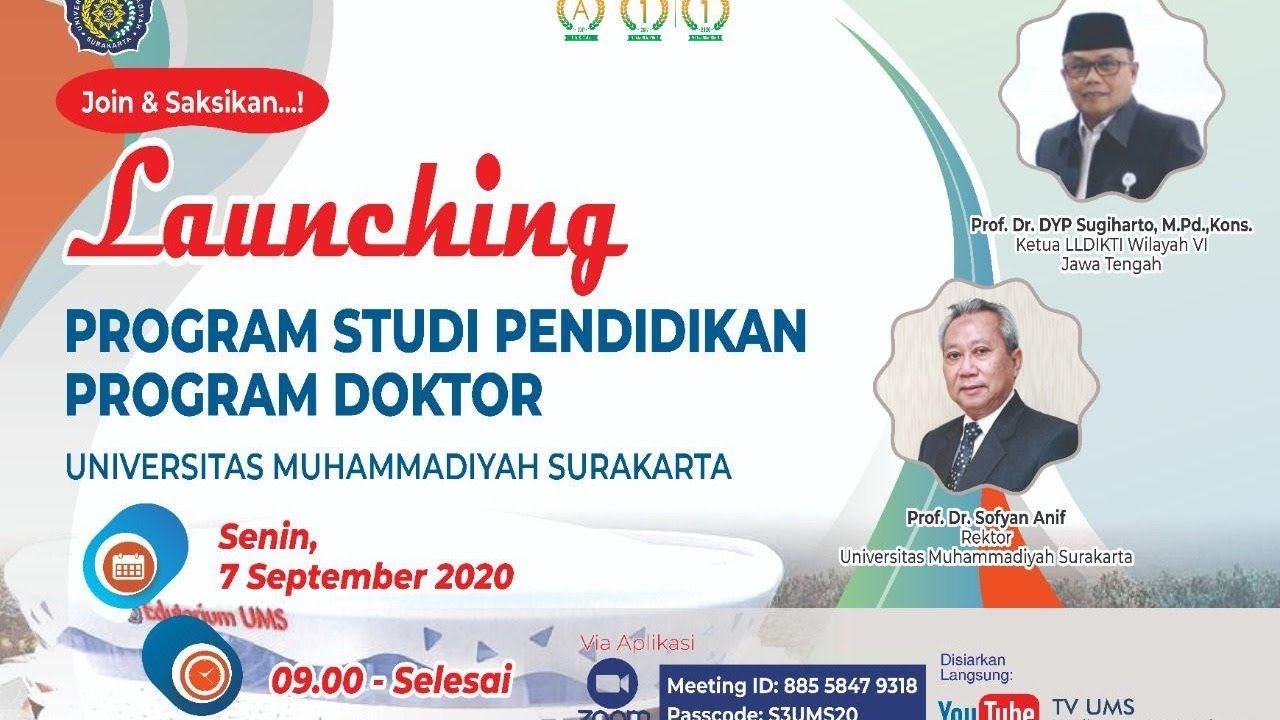 LAUNCHING PROGRAM STUDI PENDIDIKAN PROGRAM DOKTOR UMS - YouTube