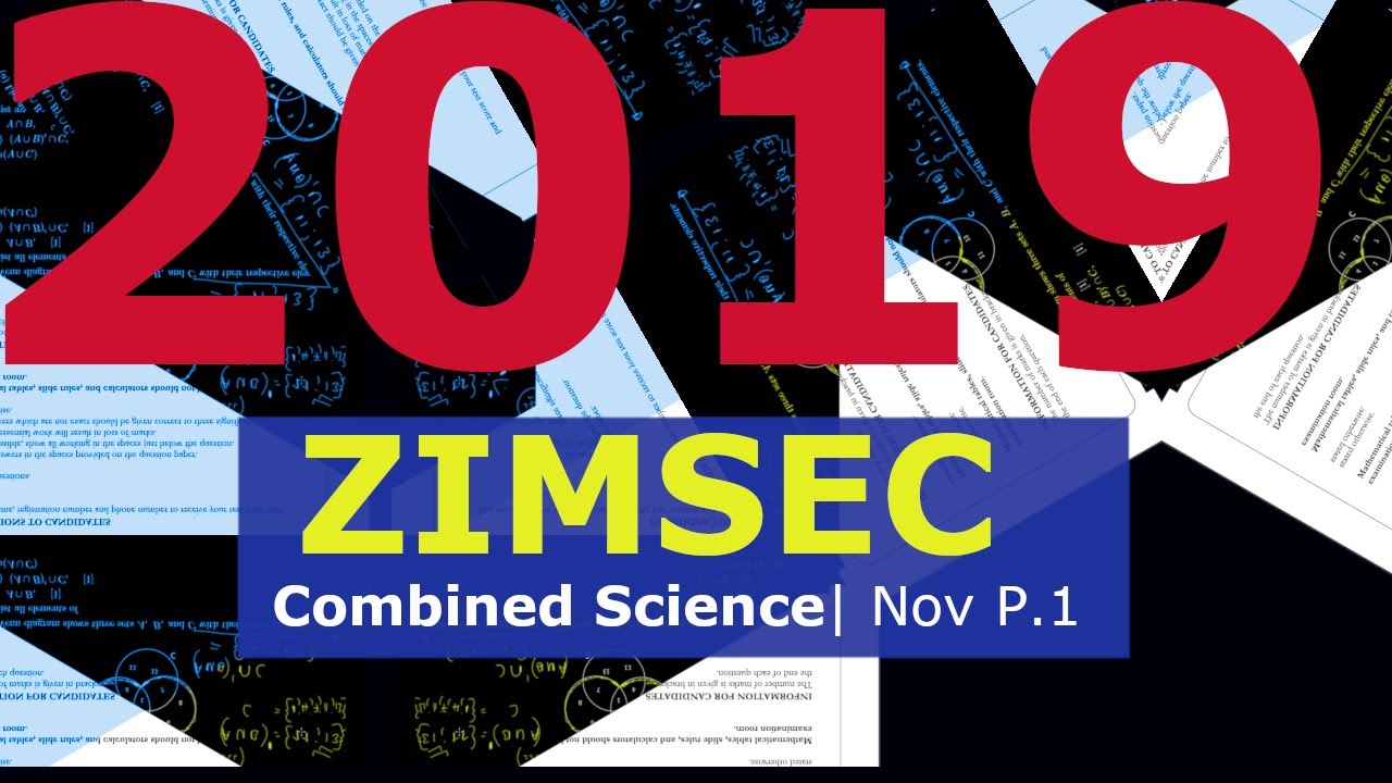 ZIMSEC O'Level Combined Science| November 2019 Paper 1 - YouTube