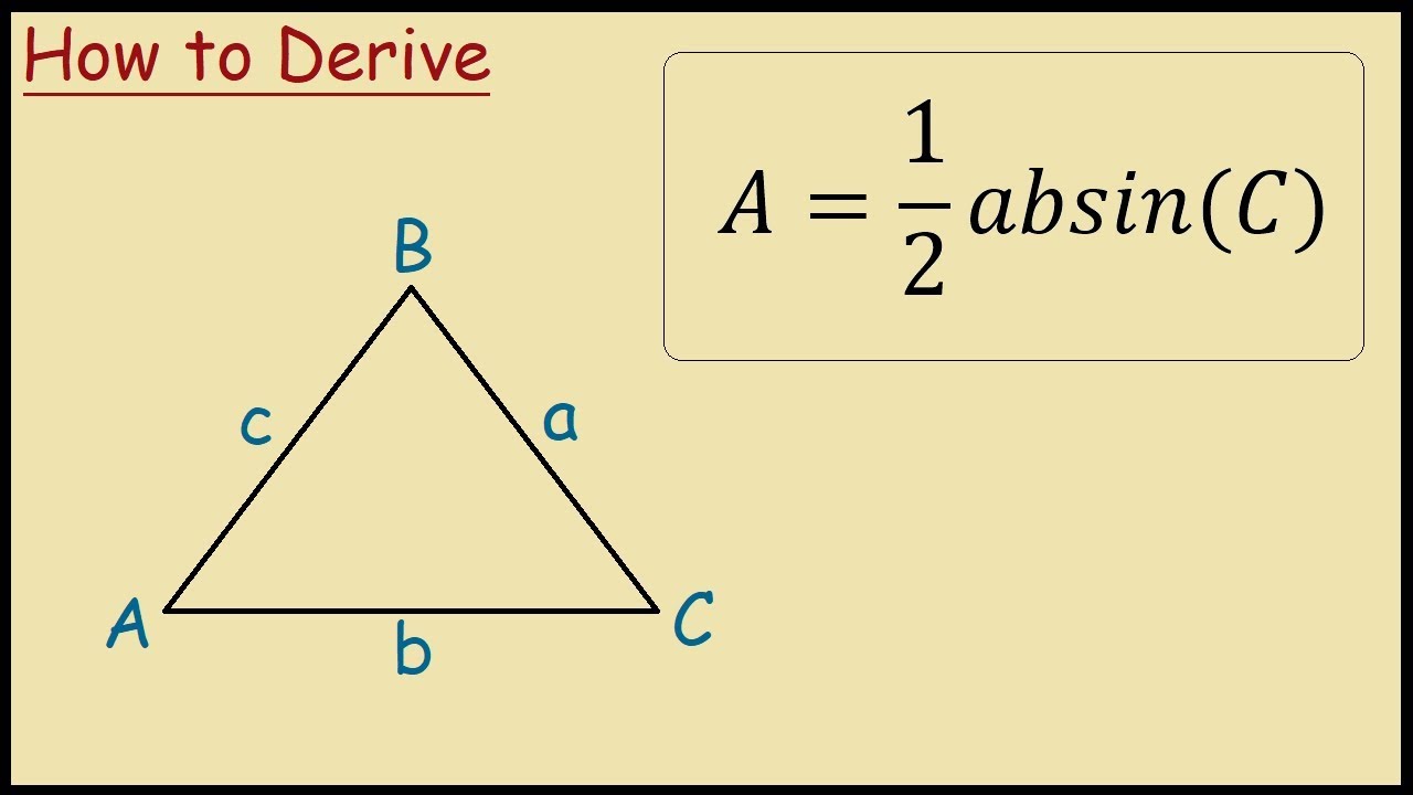 How To Prove Area Of Triangle 1 2absin c YouTube