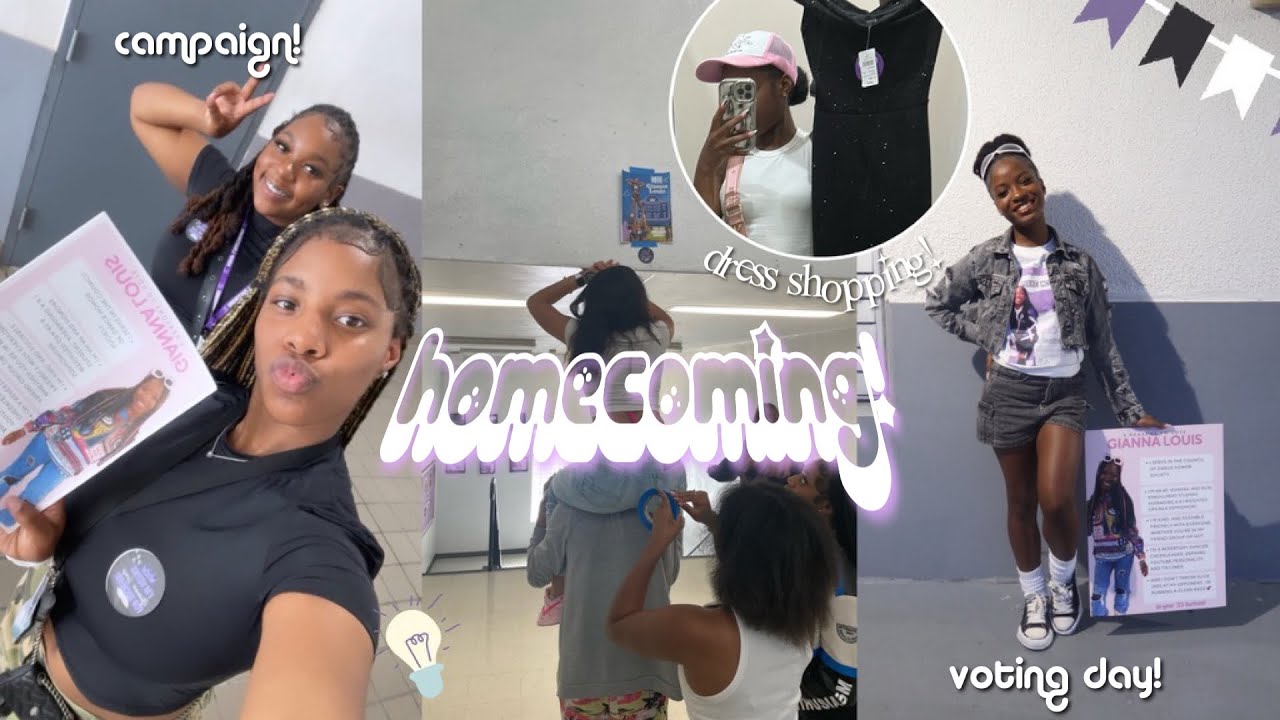HOMECOMING! | campaigning, dress shopping, voting day + more! [part 1 ...