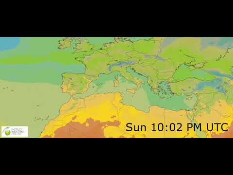 Mediterranean Surface Temperature Weather Forecast HD: 27 Feb 2020 ...