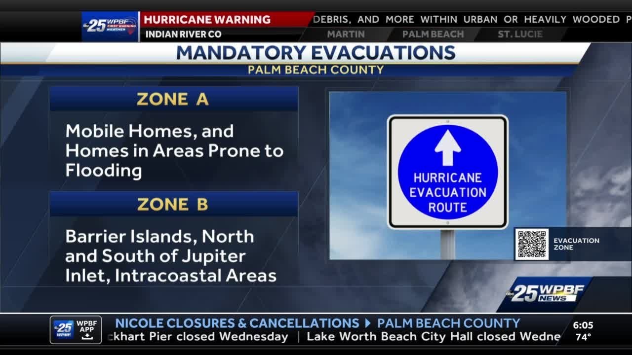 Palm Beach County orders mandatory evacuation zones - YouTube