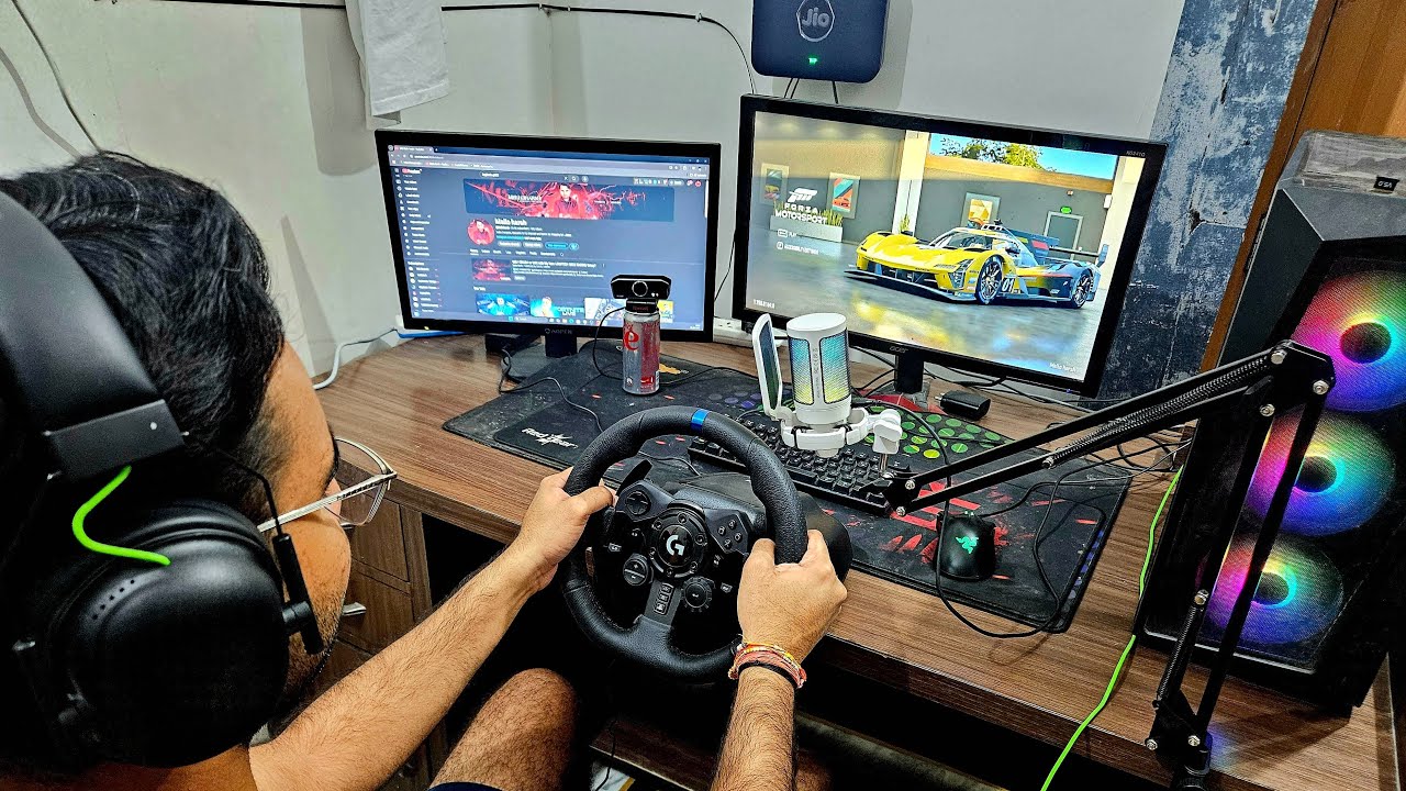 FORZA MOTORSPORT ON My New LOGITECH G923 RACING Setup! - YouTube