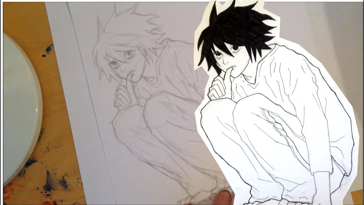 Drawing L【Death Note】 - YouTube