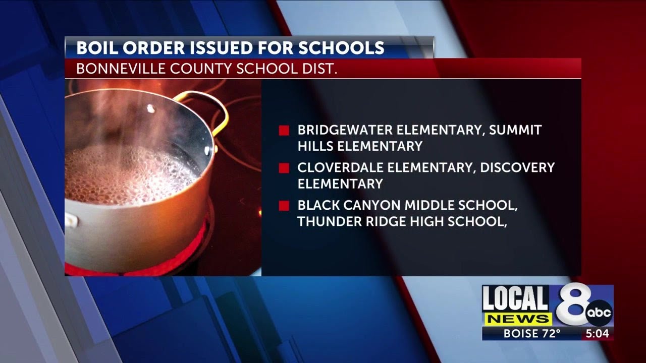 Boil order issued for 8 D93 schools - YouTube