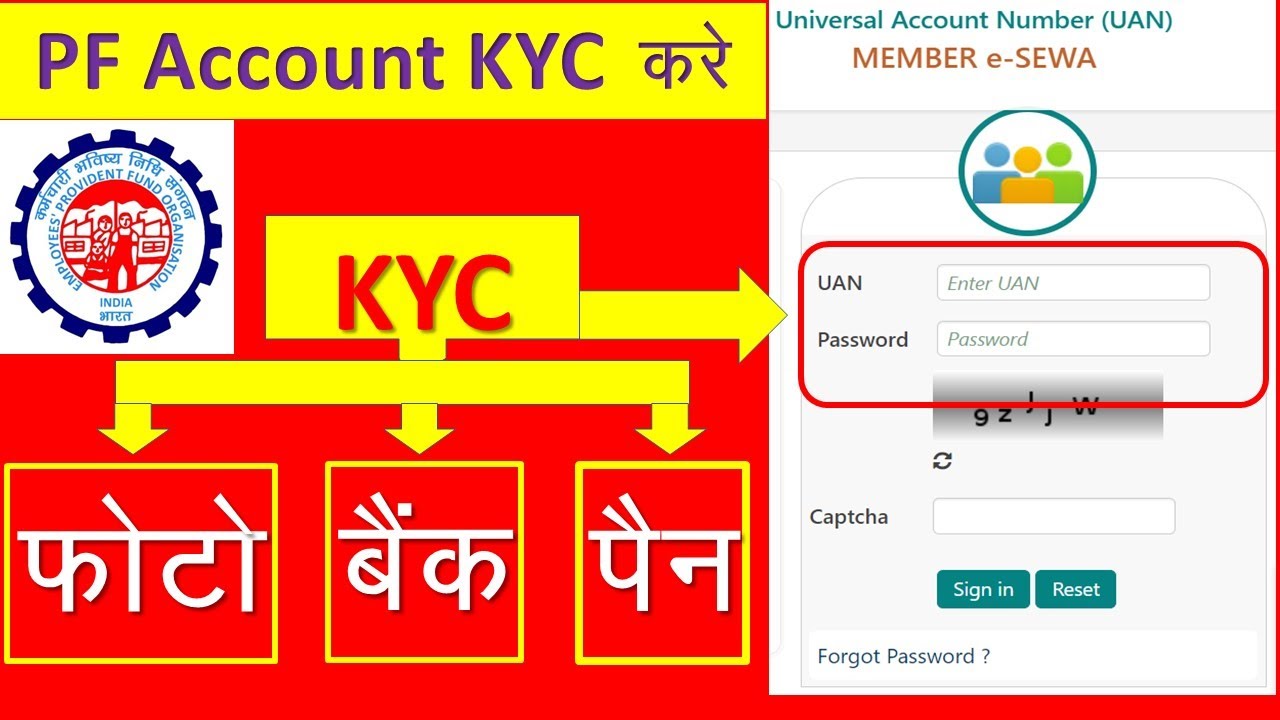 How to Link Bank Account In PF Account 2023 | PF Account Me KYC Kaise ...