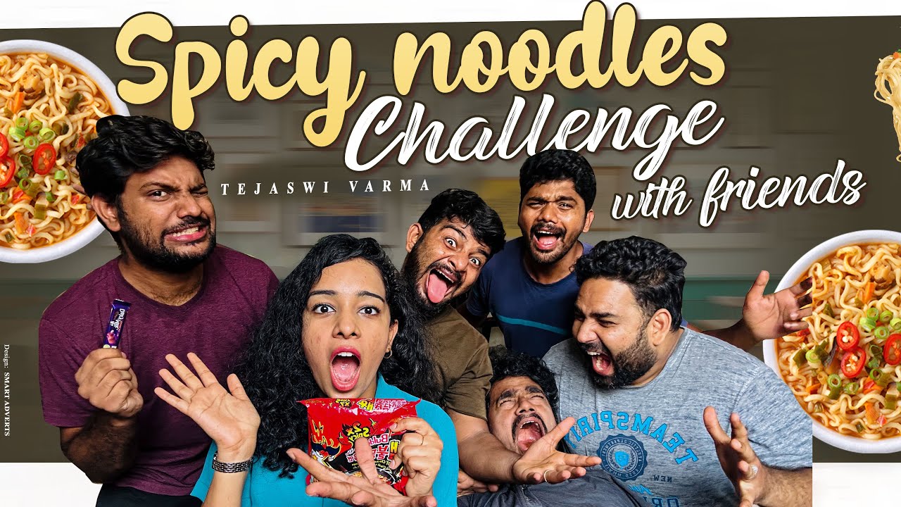 SPICY NOODLES CHALLENGE | Telugu Fun Videos | Tejaswi Varma - YouTube