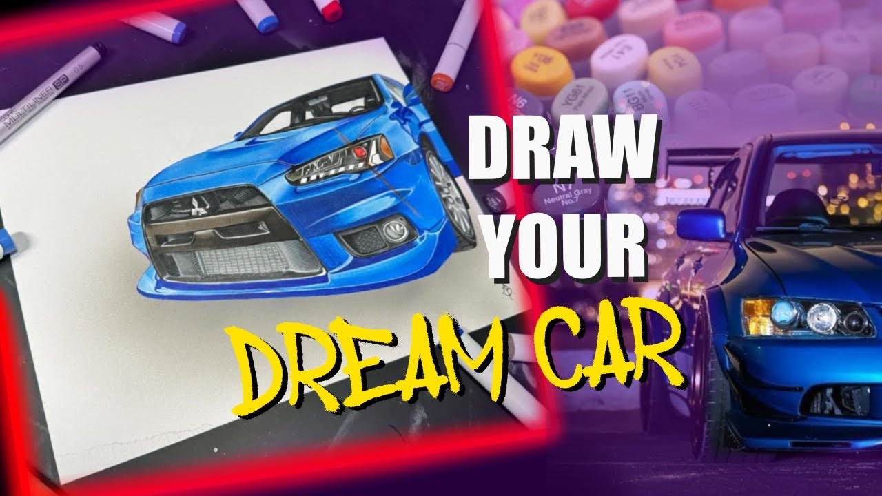 Draw Your DREAM CAR in Just 10 Minutes! | DrewDrawz - YouTube