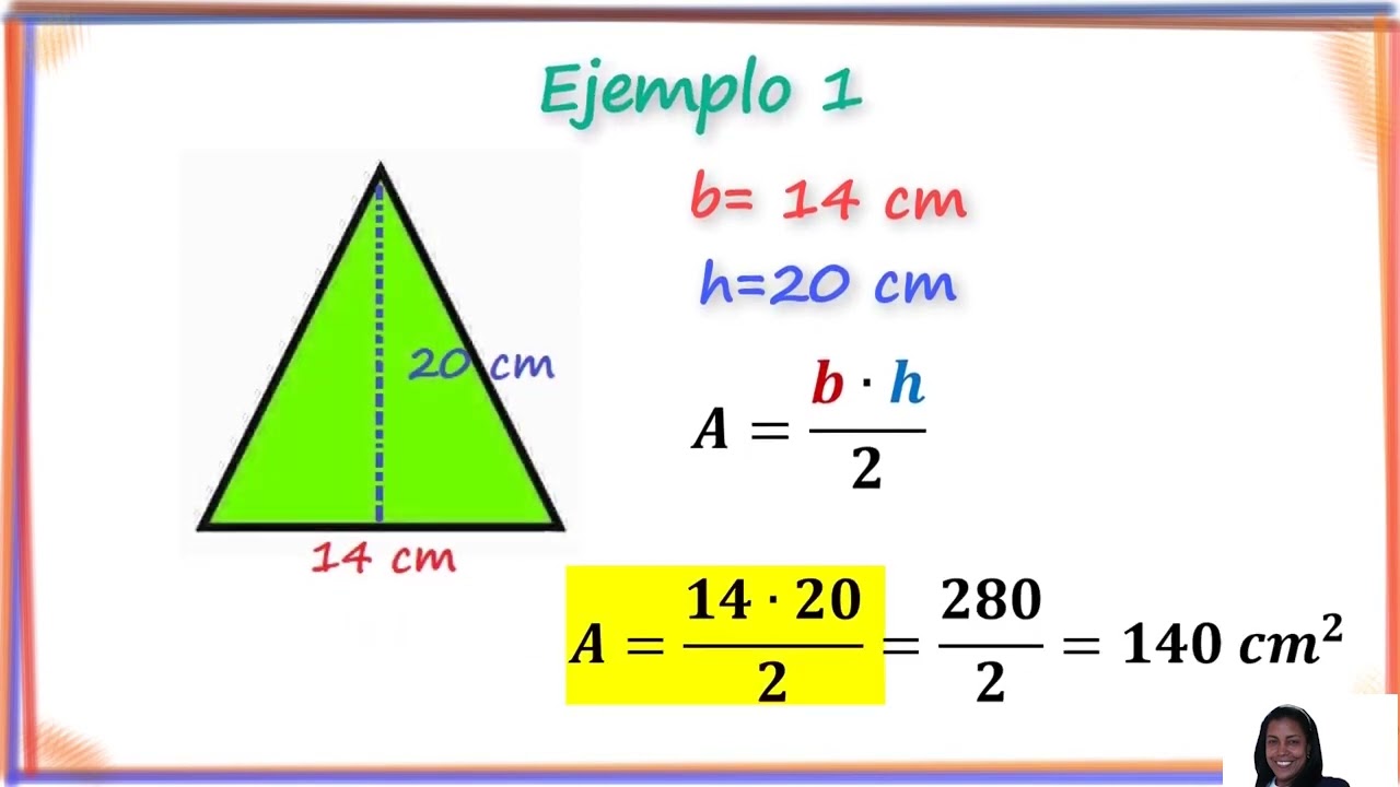AREA DE TRIANGULO, CUANDO TIENE BASE Y ALTURA - YouTube