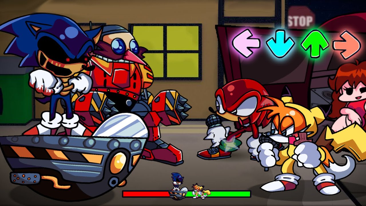 Friday Night Funkin' - Sonic.exe VS Tails + Costume Pikachu , Knuckles ...