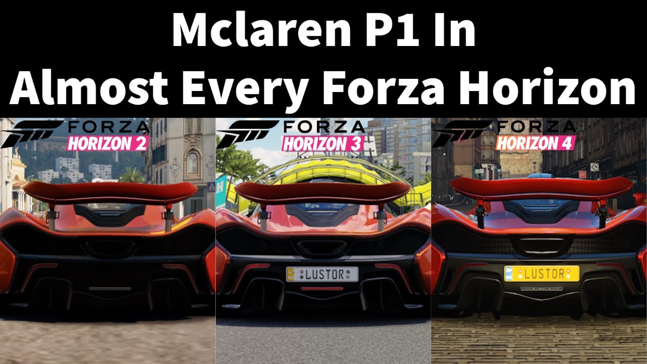 Mclaren P1 In Almost Every Forza Horizon - Engine Sounds And Car ...