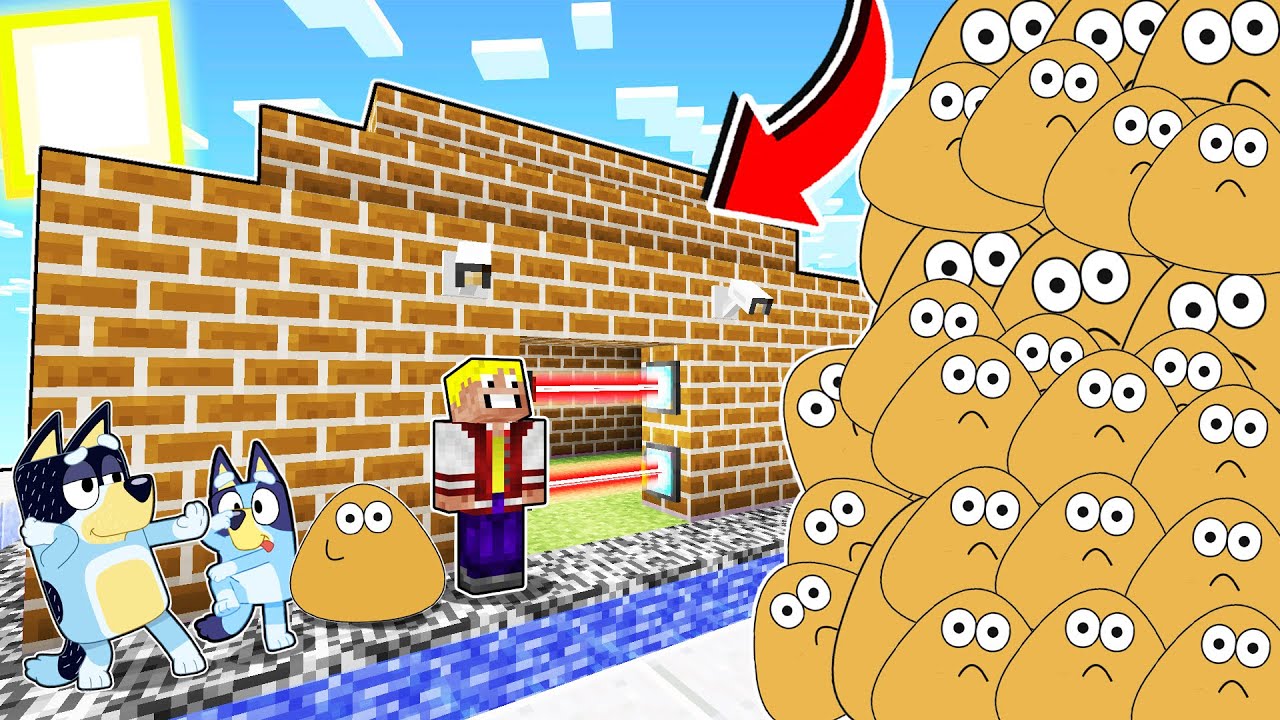 BASE 100% SEGURA VS APOCALIPSIS DE POU EN MINECRAFT - YouTube