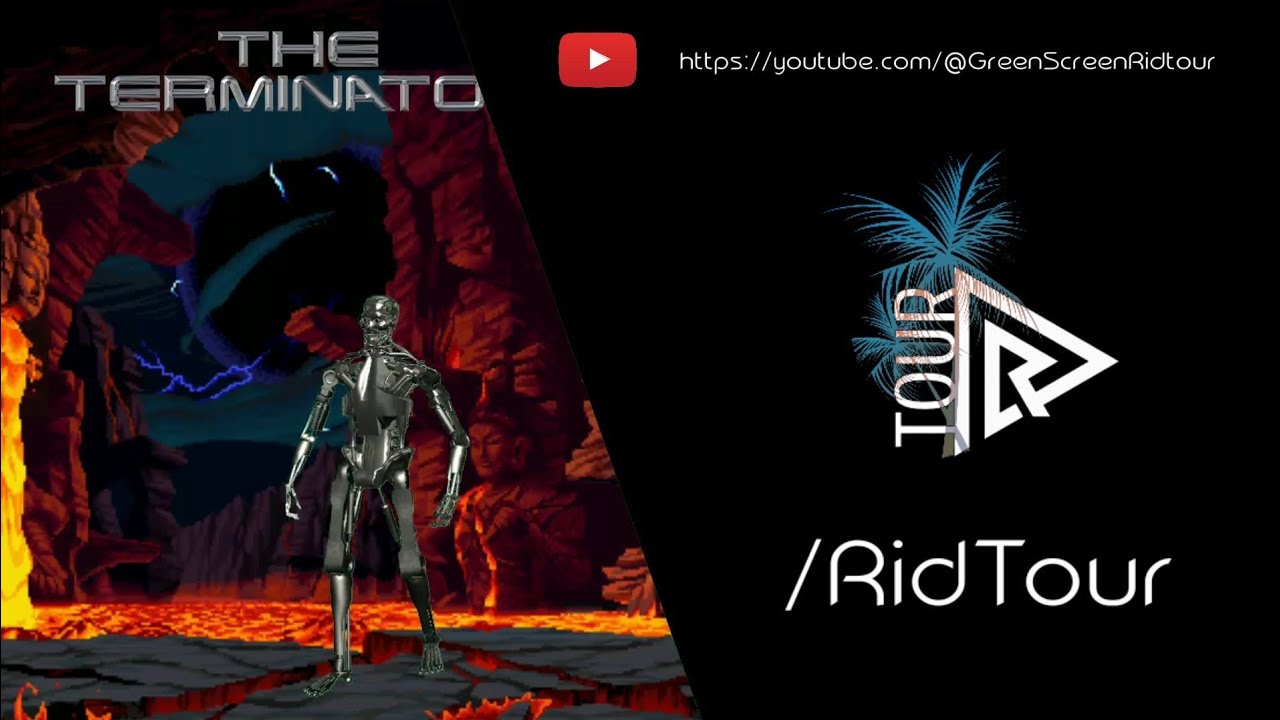 Terminator in the lava cave_01_Green Screen_RidTour - YouTube