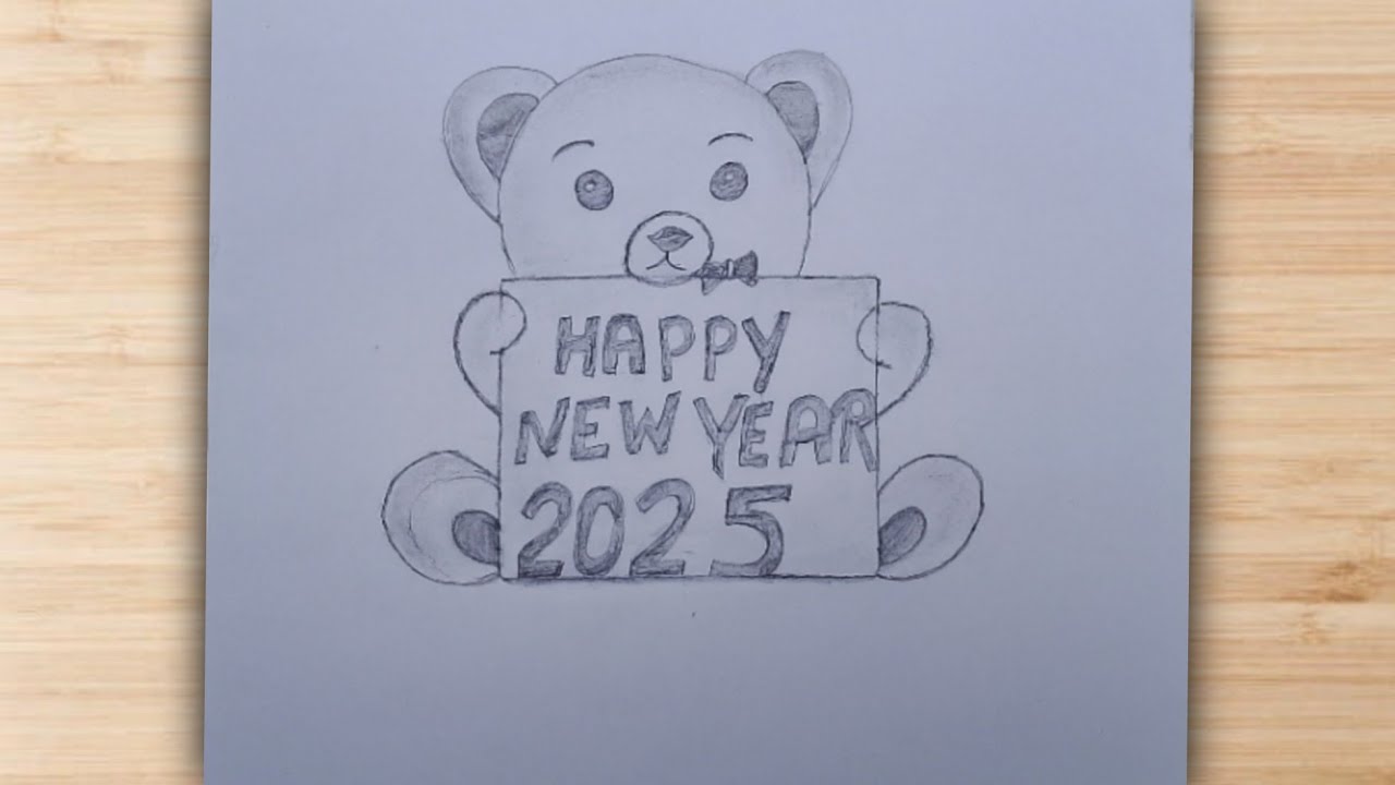 Happy new year drawing || New year drawing || Artsy you - YouTube