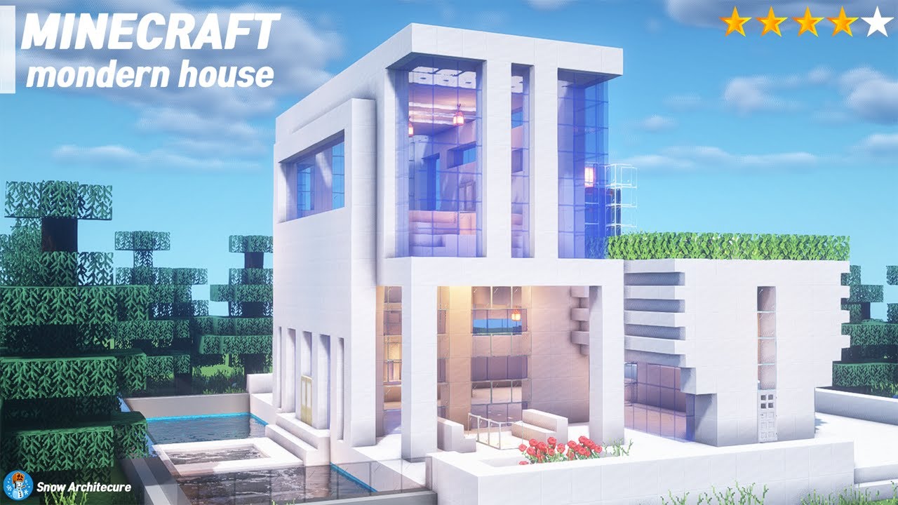 Minecraft : Real Architect Modern house l Architecture Class (##19 ...