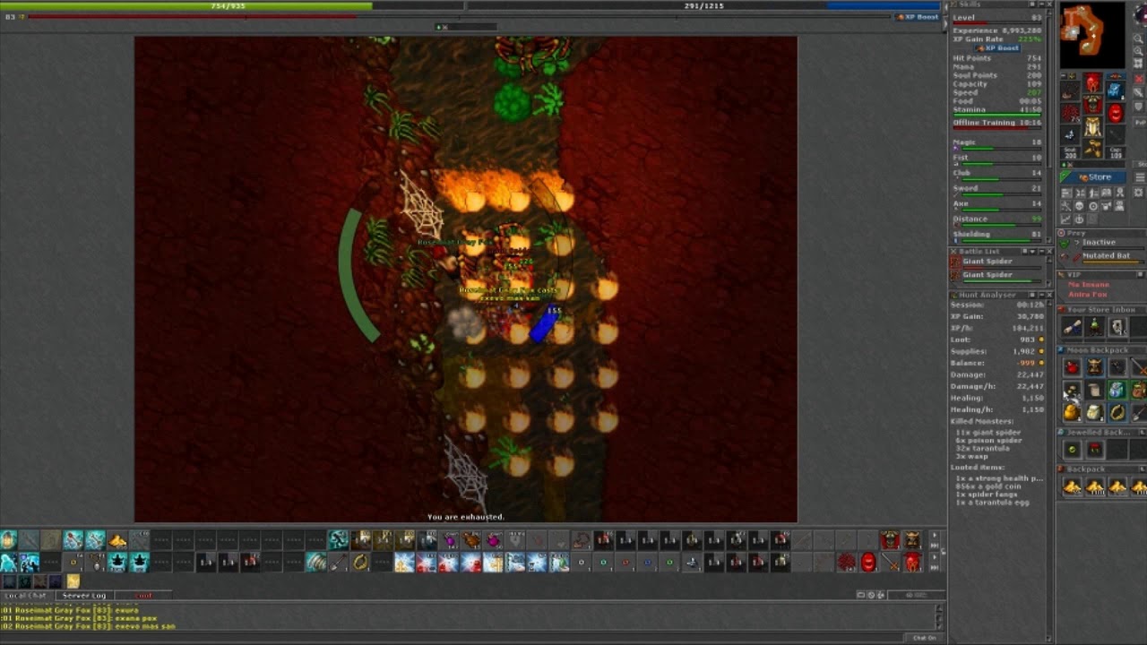 Tibia - Giant Spider - Port Hope (RP 83) - YouTube