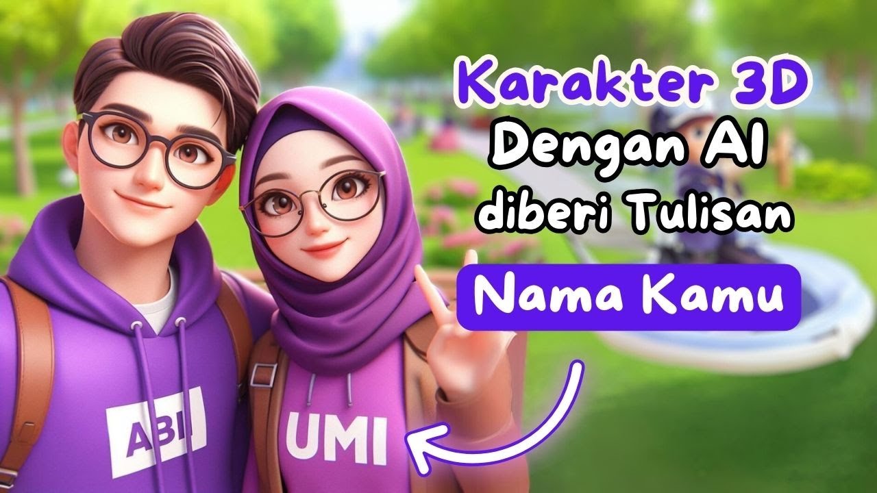 🔴Sangat Mudah! Bikin Karakter 3D diberi tulisan nama kamu menggunakan ...