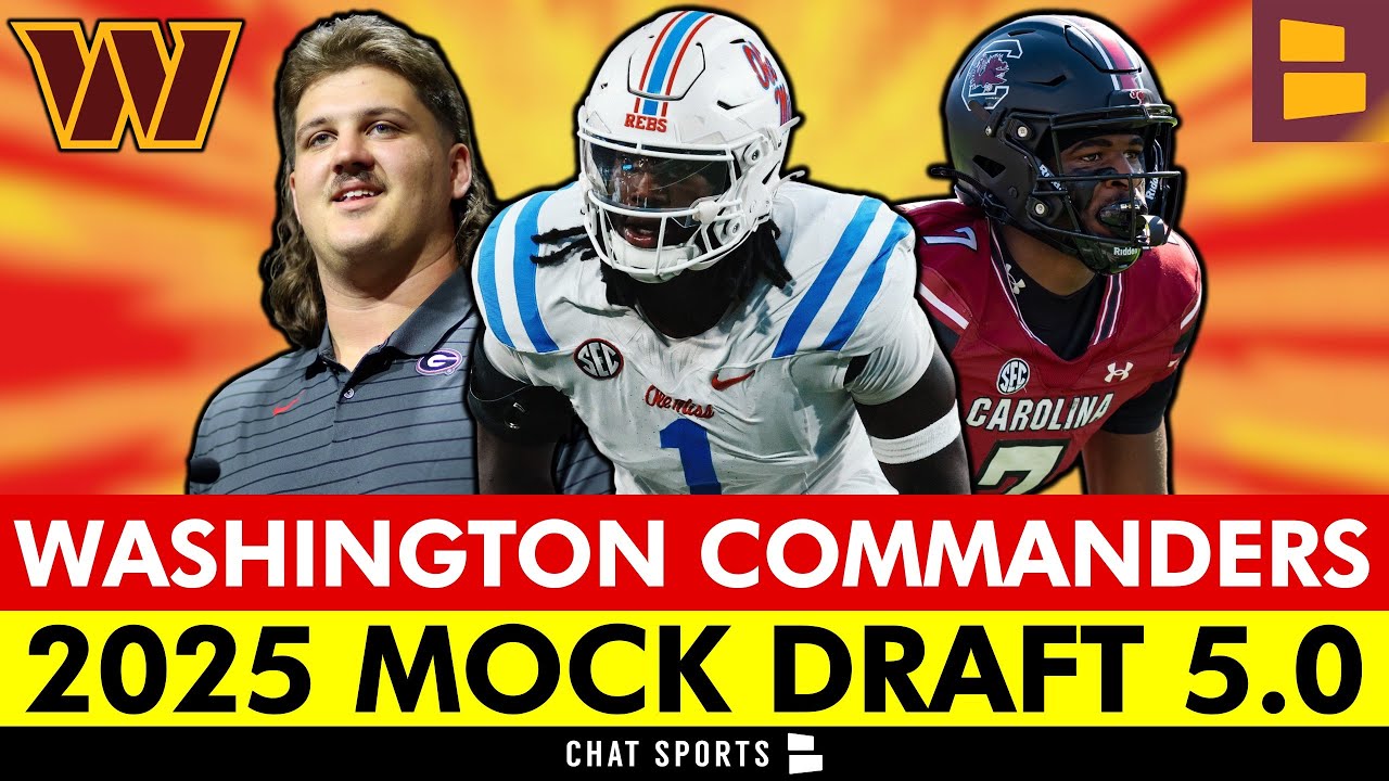 Washington Commanders 7-Round Mock Draft 5.0 | Commanders TRADE OUT Of Round 1 - YouTube
