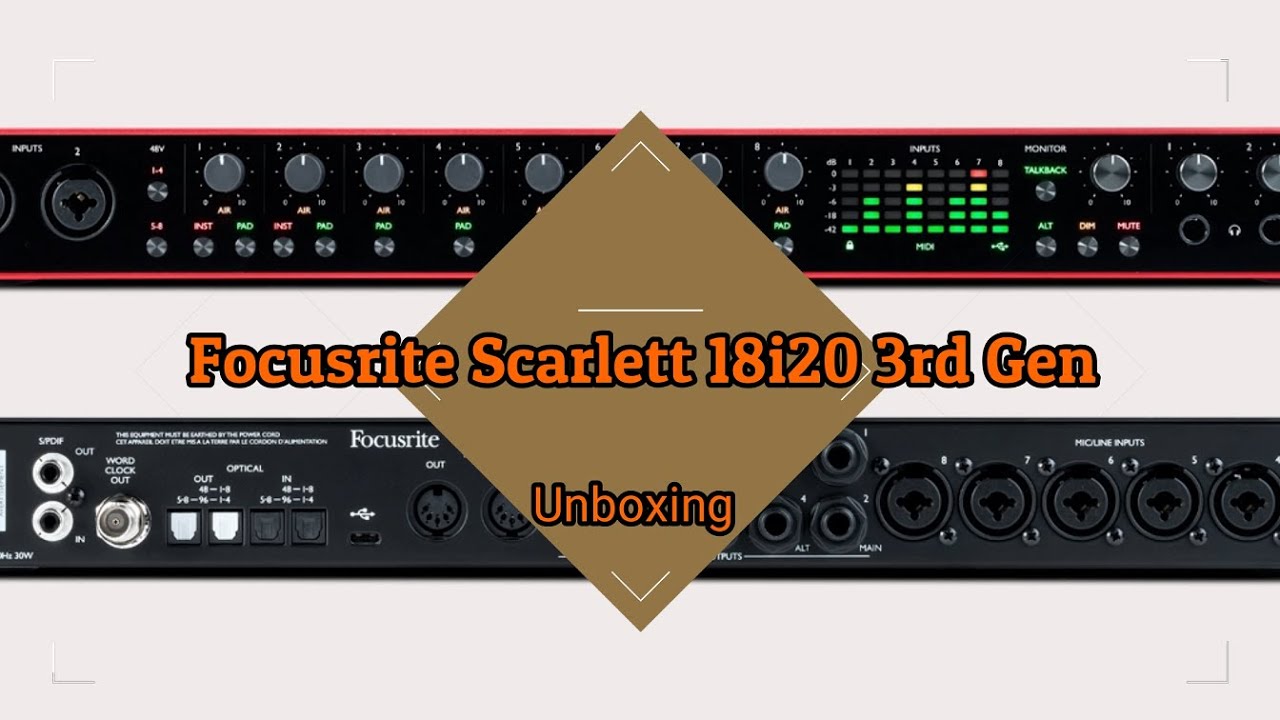 Focusrite Scarlett 18i20 3rd Gen | Unboxing | No Talking - YouTube