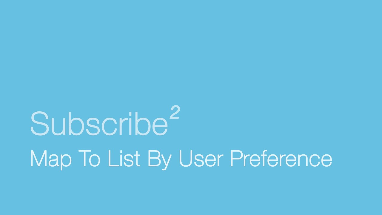 Map To List By User Preference - YouTube