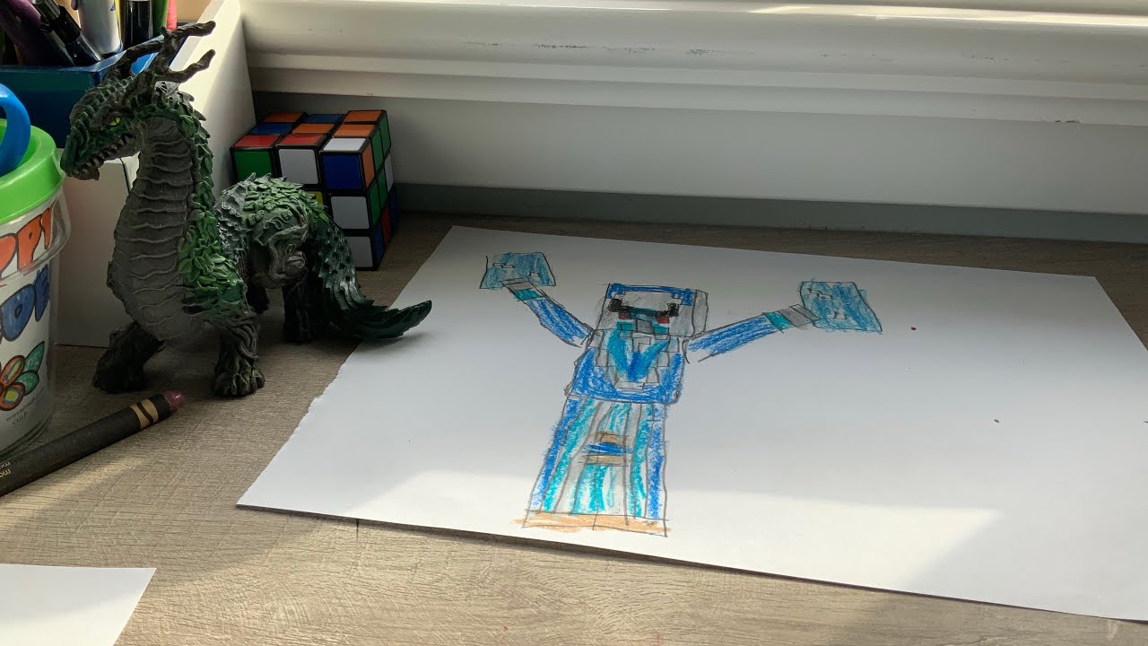 How to draw Minecraft iceologer - YouTube