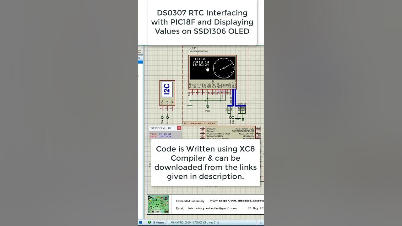 Analog Clock using OLED and PIC Microcontroller #ssd1306 #pic18 - YouTube