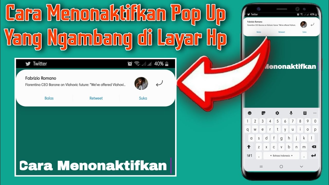 Cara Menonaktifkan Pop Up || Notifikasi Mengambang di Layar Hp - YouTube