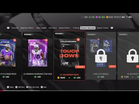 4x Touchdown Packs Madden NFL 25 Ultimate Team - YouTube