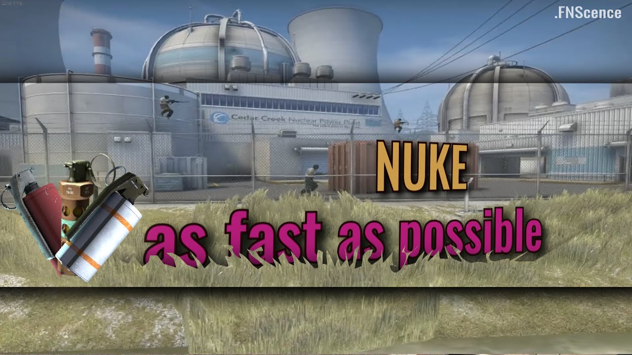 NUKE as fast as possible (trickjumps, wallbangs, smokes, one-ways ...