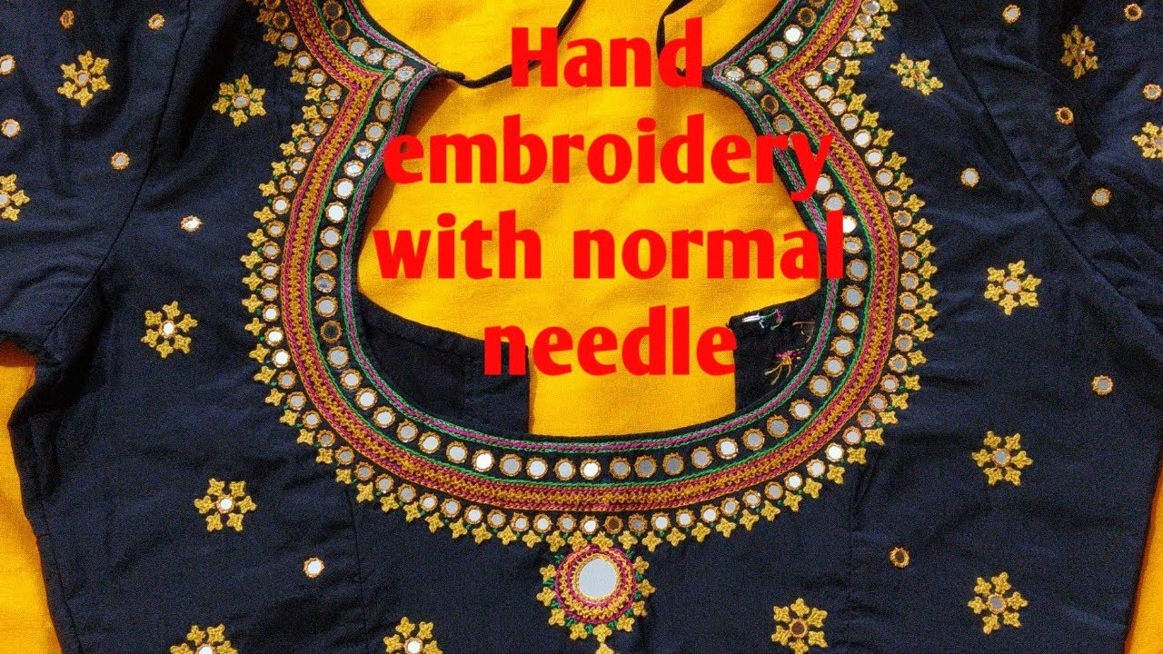 Hand embroidery kutch work/sindhi work and mirror work Blouse/kutch ...