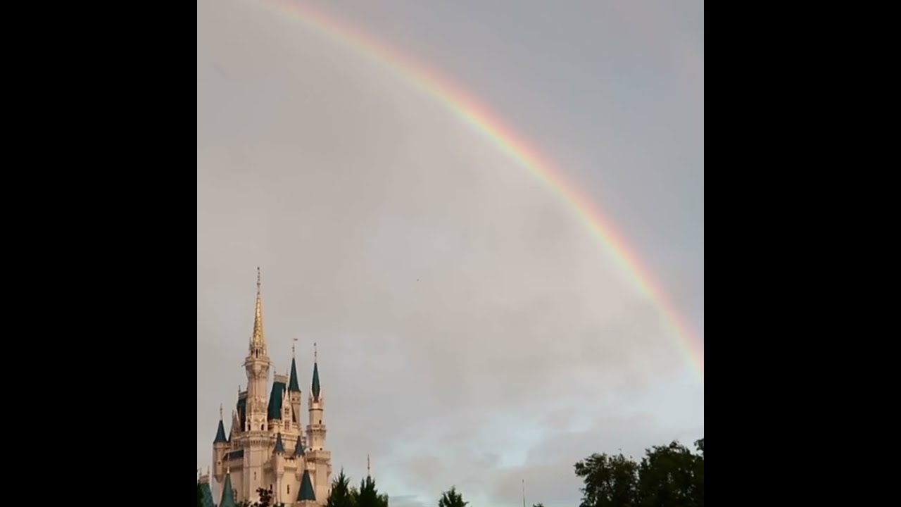FULL rainbow above Cinderella’s Castle at Disney’s Magic Kingdom - Walt ...