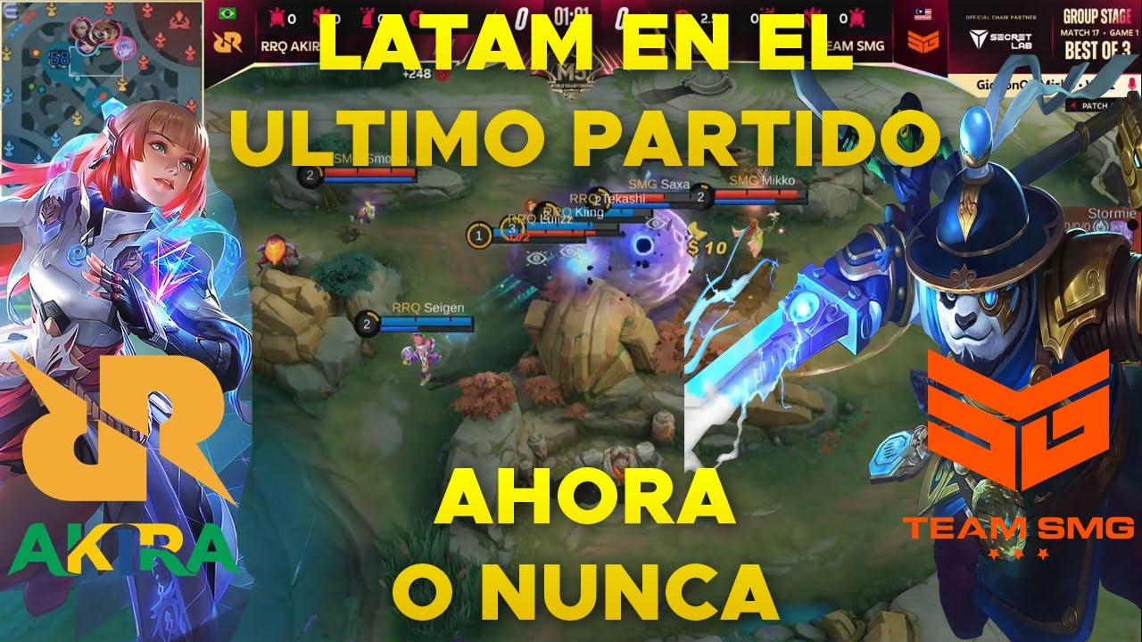 LATAM EN SU ULTIMO PARTIDO SE JUEGA TODO A MUERTE,RRQ AKIRA VS SMG 😱 ...