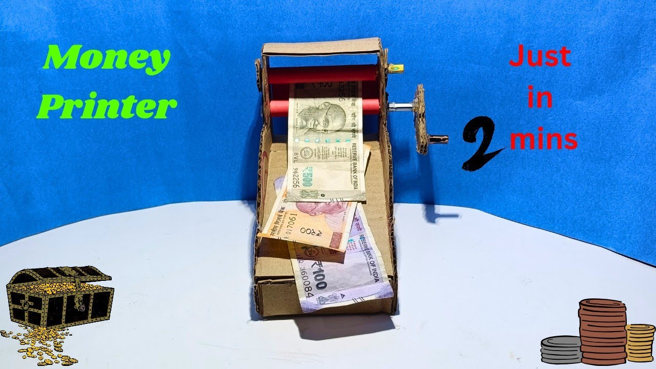 How To Make A Money Printer With Cardboard.Note Printing Machine Kaise ...