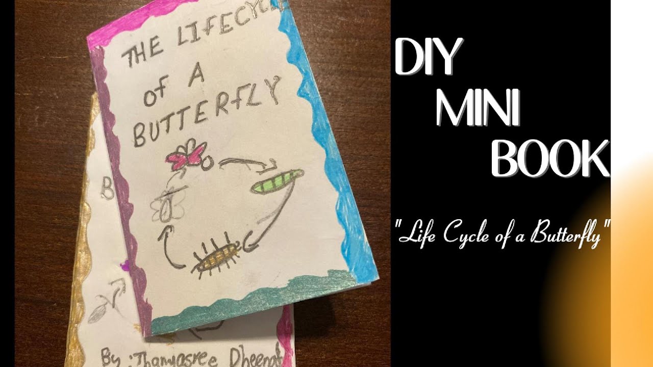 DIY Mini Book with One Sheet of Paper: Life Cycle of a Butterfly! 📚🦋 # ...