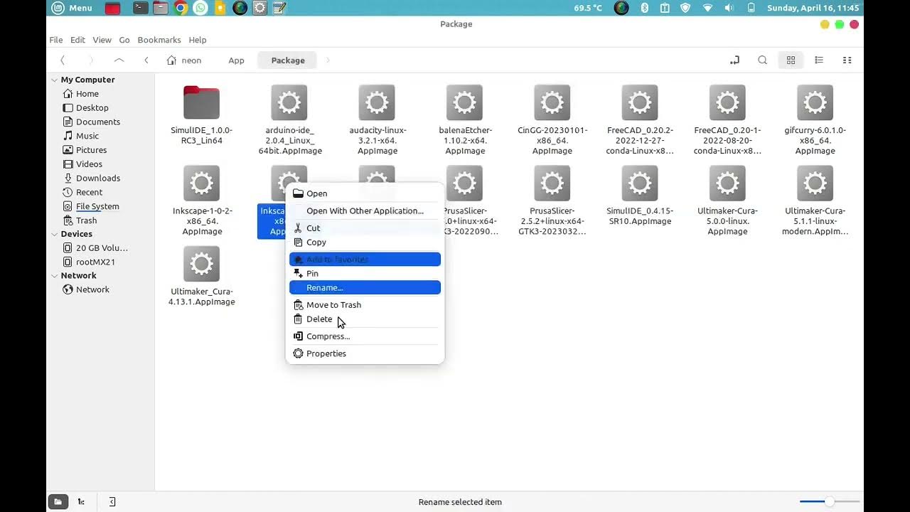 How to Add an Application Icon in the Linux Menu to Run .appimage - YouTube