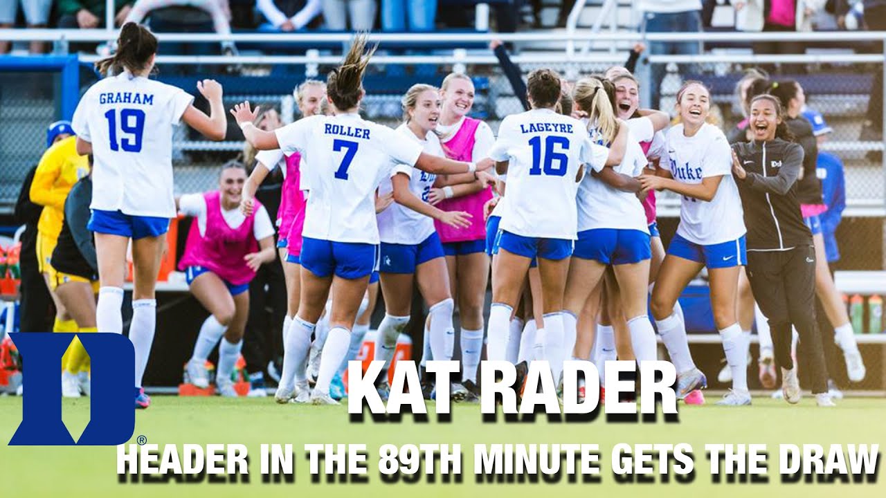 Kat Rader's Header In The 89th Minute Gets The Draw For Duke - YouTube