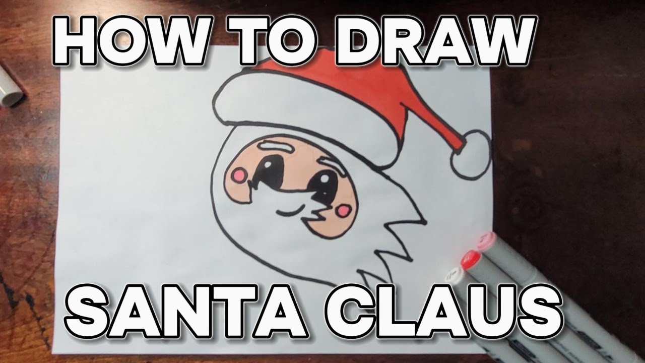 How to Draw Father Christmas / Santa Claus #howtodraw #kids #christmas ...