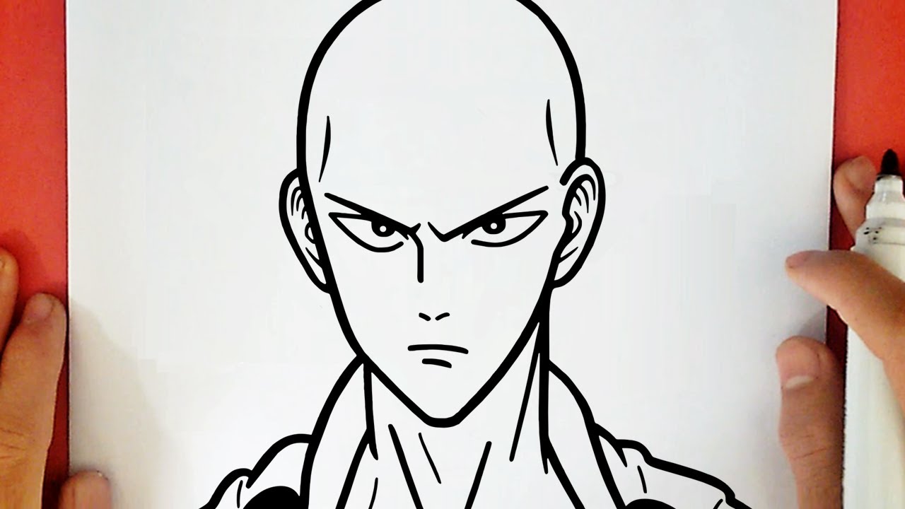 HOW TO DRAW SAITAMA FROM ONE PUNCH MAN - YouTube