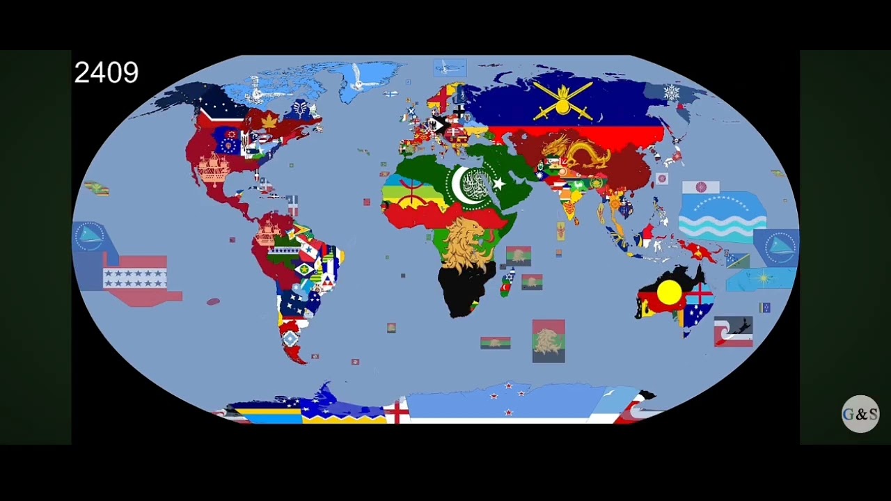 World Timeline national flags 2024-3024 (but it's 10 x speed) - YouTube