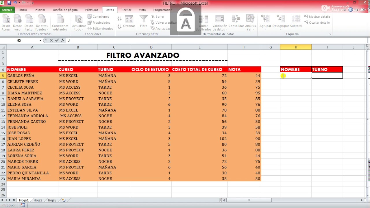 FILTROS AUTOMÁTICOS Y AVANZADOS - YouTube