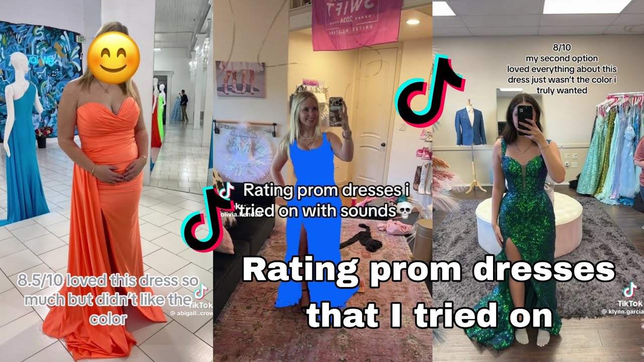 Rating prom dresses that I tried on || TikTok Compilation - YouTube