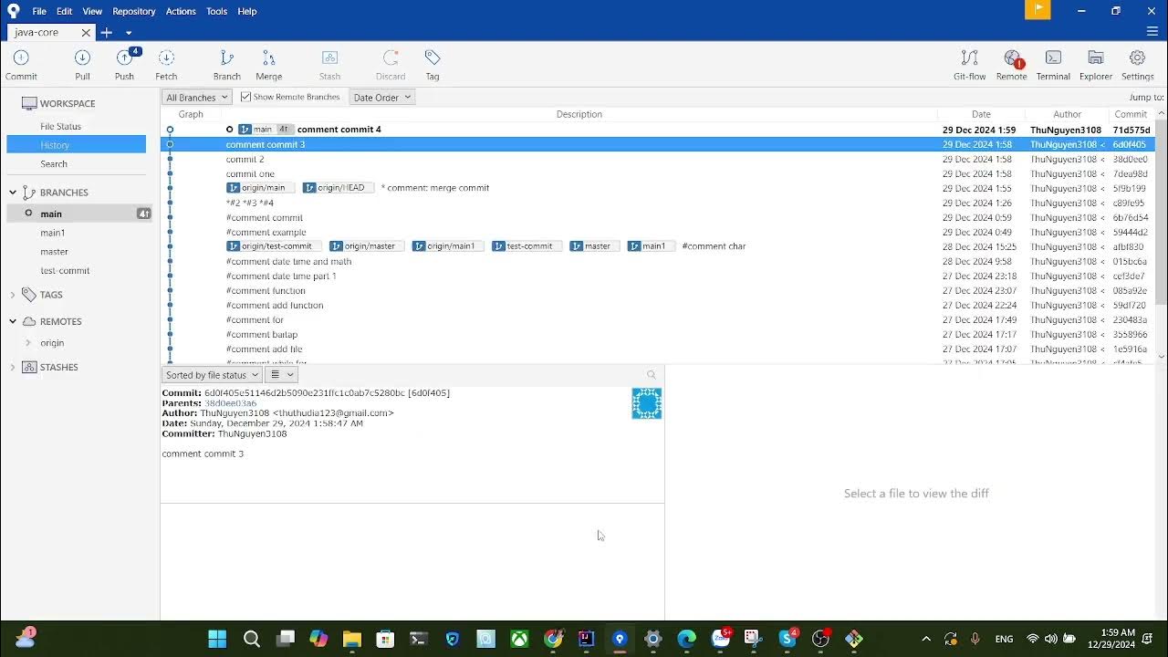 Git Terminal: Merge Multiple commits into 1 commit - YouTube