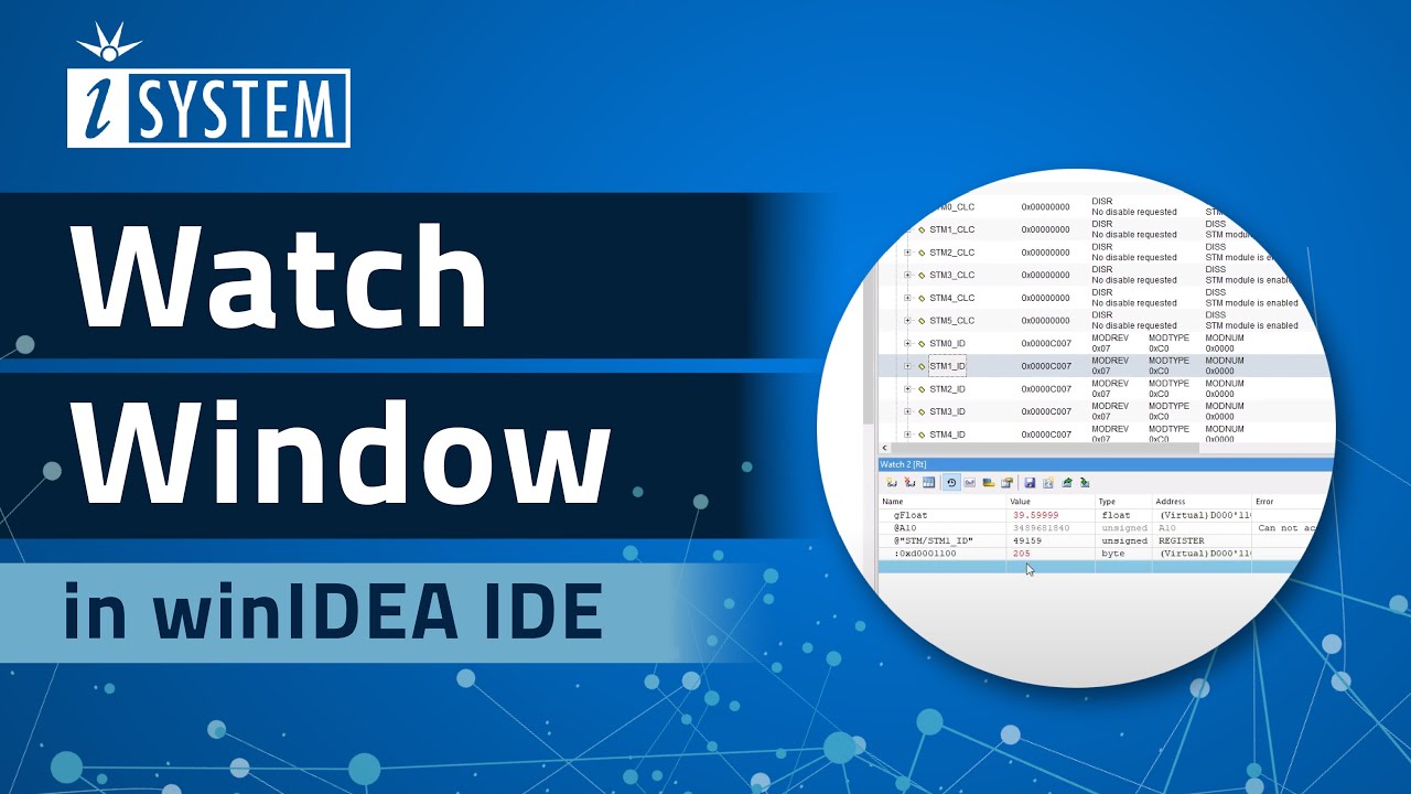 Tutorial – Watch Window in winIDEA - YouTube