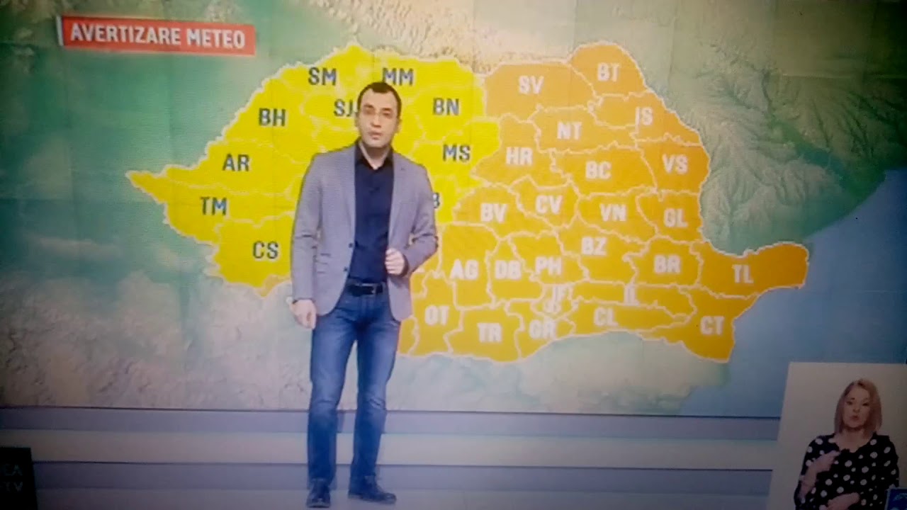 Cod Portocaliu zăpadă Daniel nitoiu Pro tv Meteo 25 feb 2018 07:26 ...