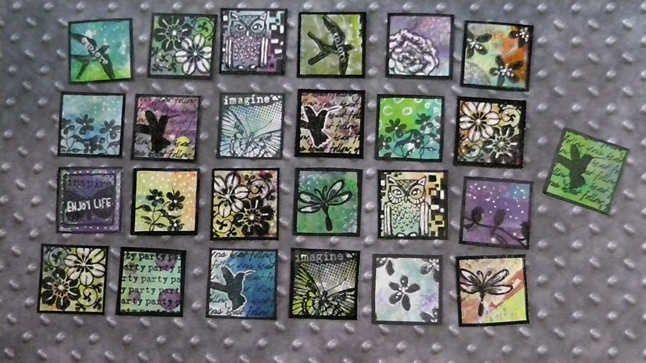 Mixed Media Morsels # 6 / inchies - YouTube