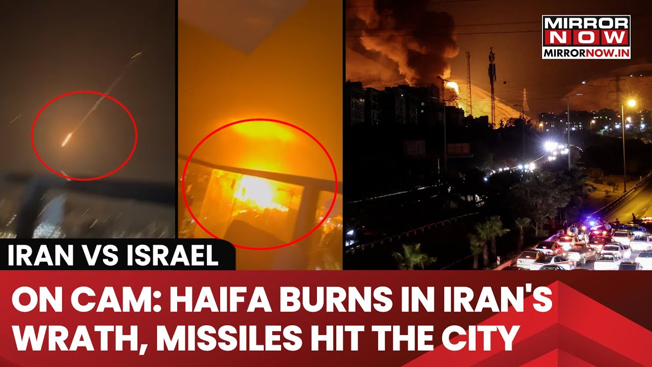 Israel's Haifa Refinery Burns In Iran's Wrath| Moment Ballistic ...