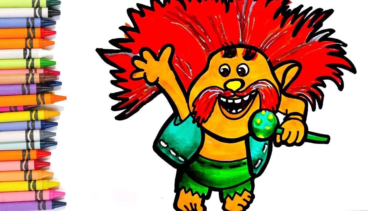 King Peppy Trolls Cartoon Drawing, Coloring, Painting for Kids ...