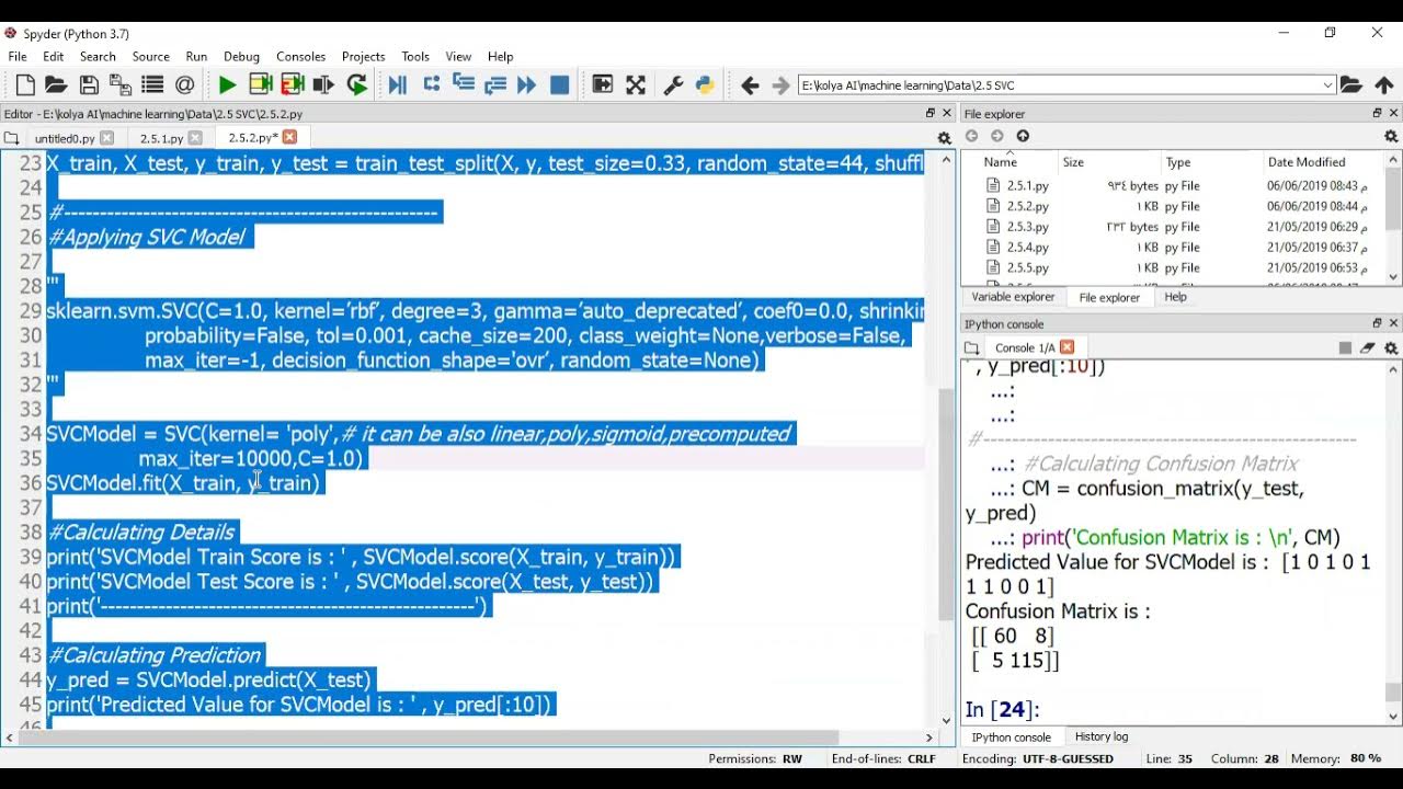SVC (Support Vector Classifier) - YouTube